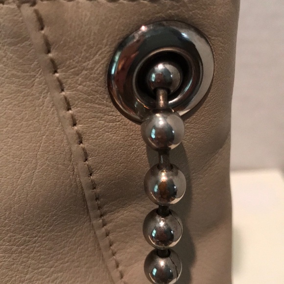 Furla | Bags | Furla Cream Leather Shoulder Bag Chain Strap | Poshmark